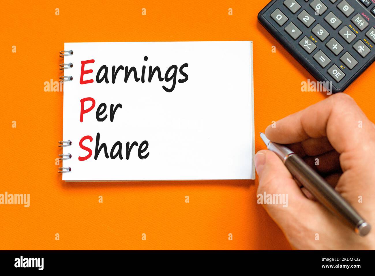 EPS earnings per share symbol. Concept words EPS earnings per share on ...