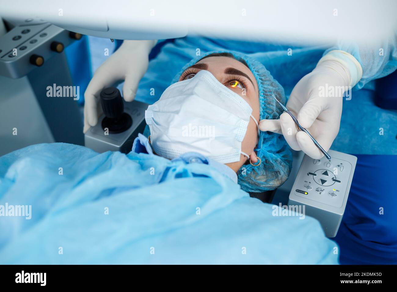 Medical laser eye correction. Medicine technology eye operation Stock ...