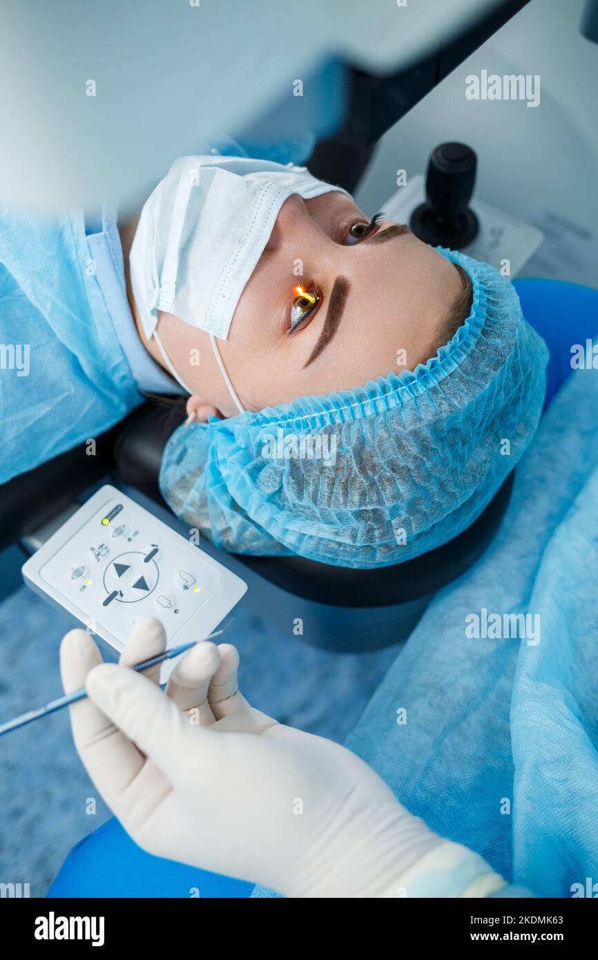 The operation on the eye. Cataract surgery Stock Photo - Alamy