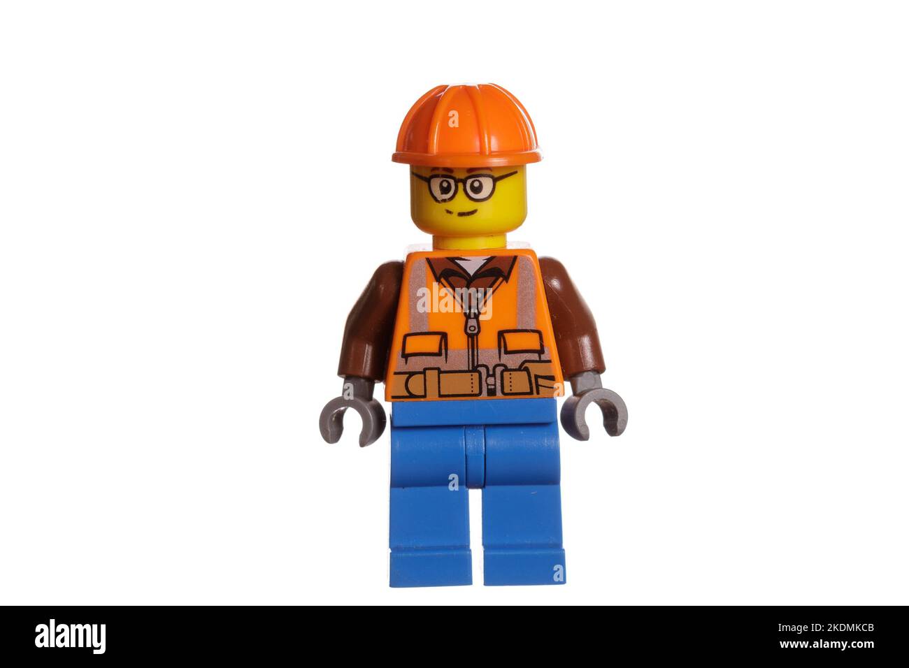 Russia Vyborg 07.07.2022 lego man isolated on white background. High ...