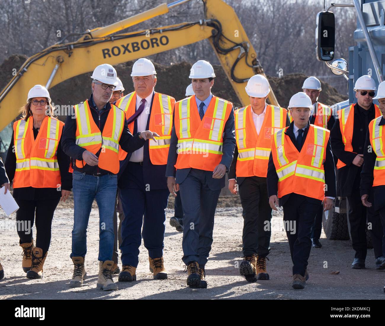 Prime Minister Justin Trudeau tours the site at the official ...