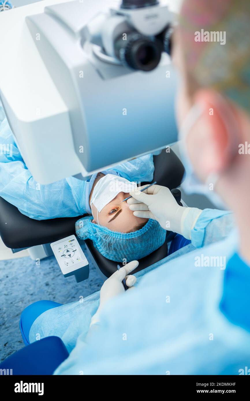 Professional medicine eye correction. Laser eye medical correction ...