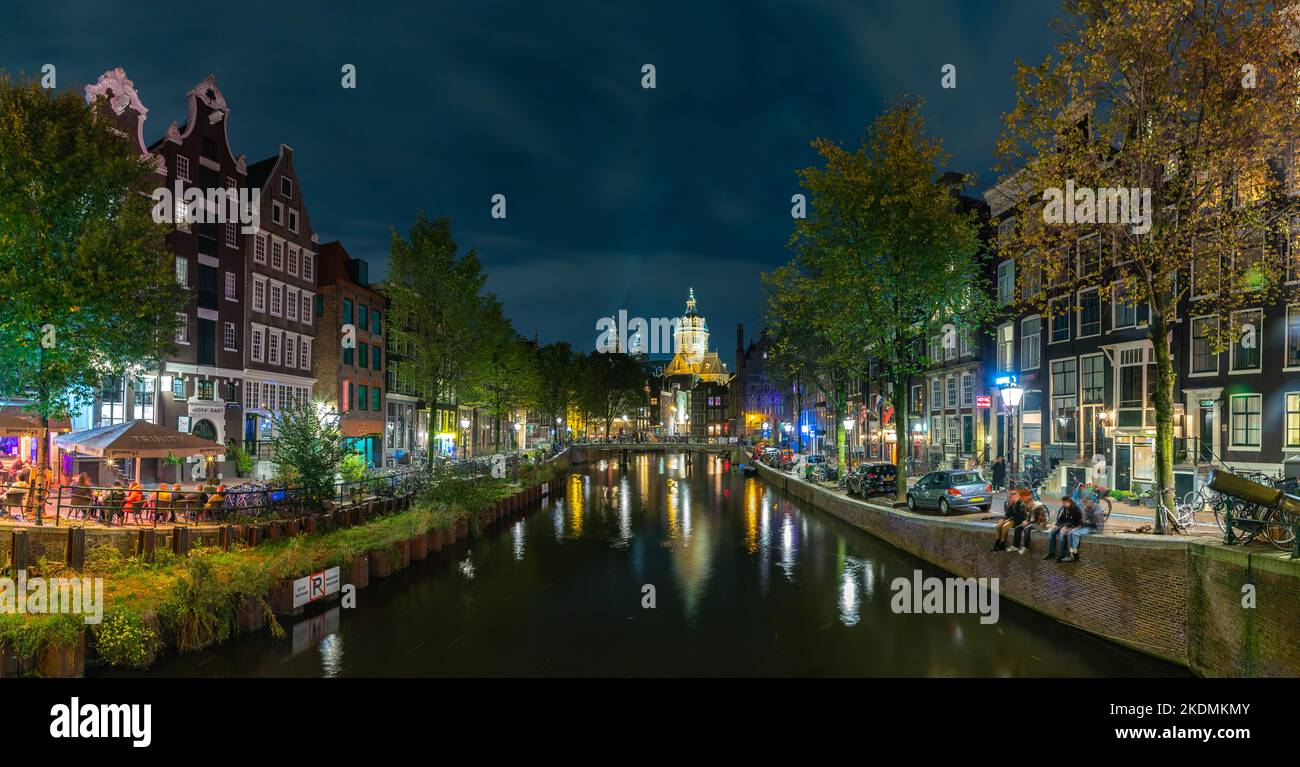 A picture of the Red Light District and the Basilica of Saint Nicholas ...