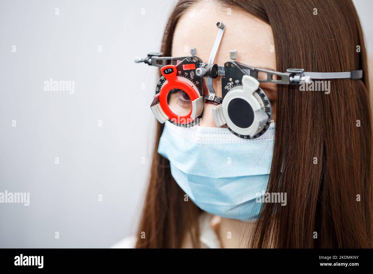 Clinic optometry instrument. Eyesight medical professional correction ...