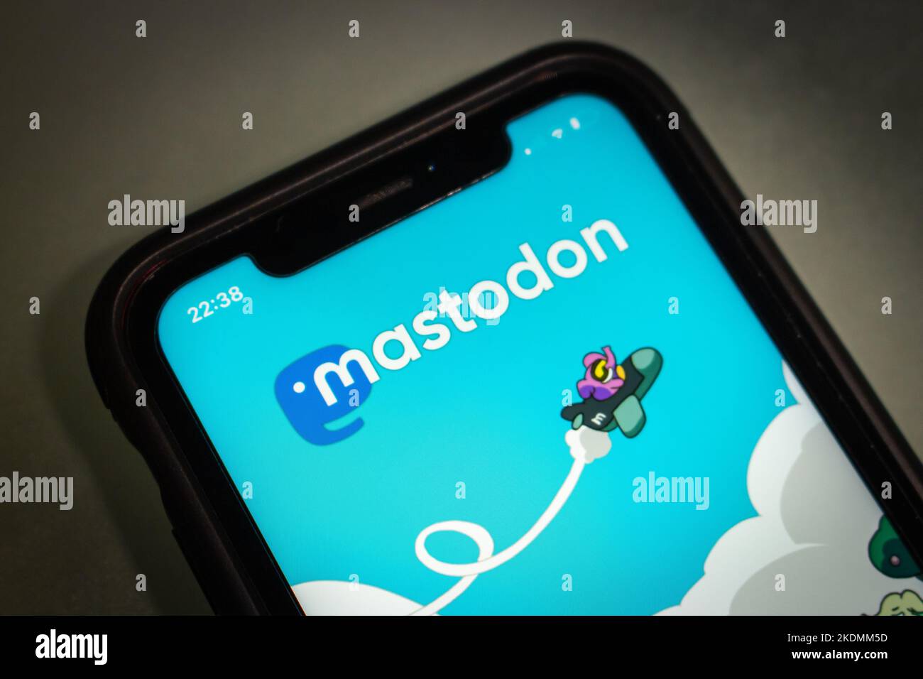 Vancouver, CANADA - Nov 7 2022 : Logo of Mastodon in its app page on an ...