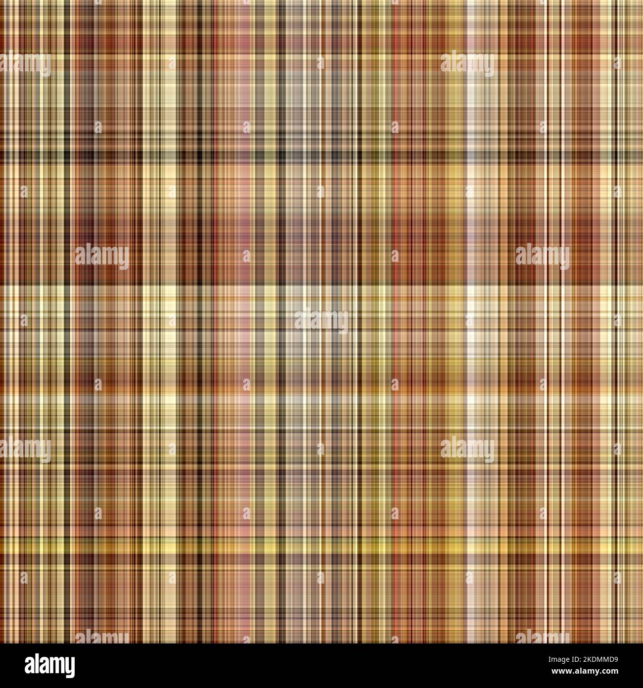 Woodland brown tartan seamless pattern textile. Tonal autumnal forest ...