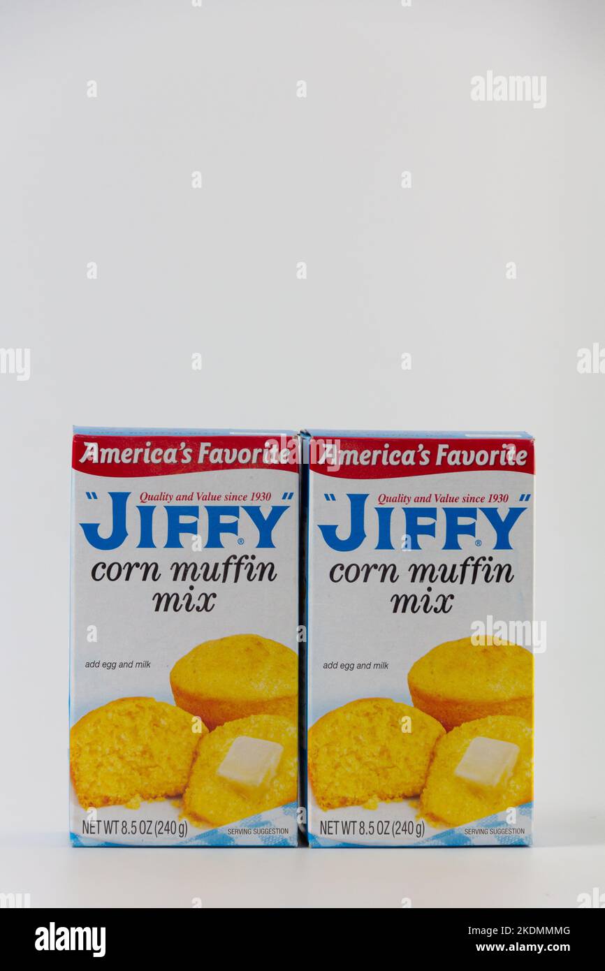 RIVER FALLS, WI, USA - NOVEMBER 7, 2022: Jiffy Corn Muffin Mix and ...
