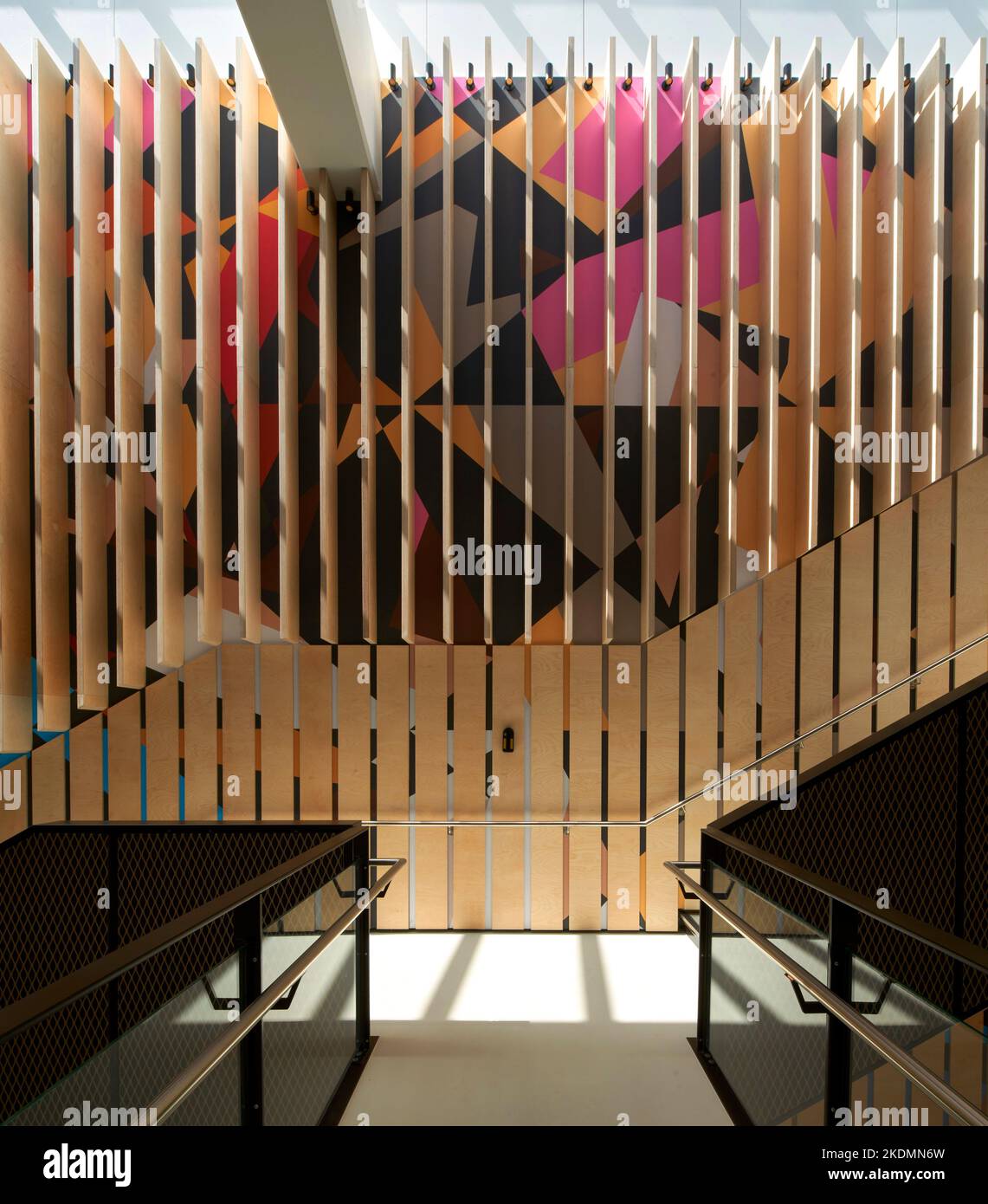 Art work on wall. London South Bank University, LSBU Hub, London ...