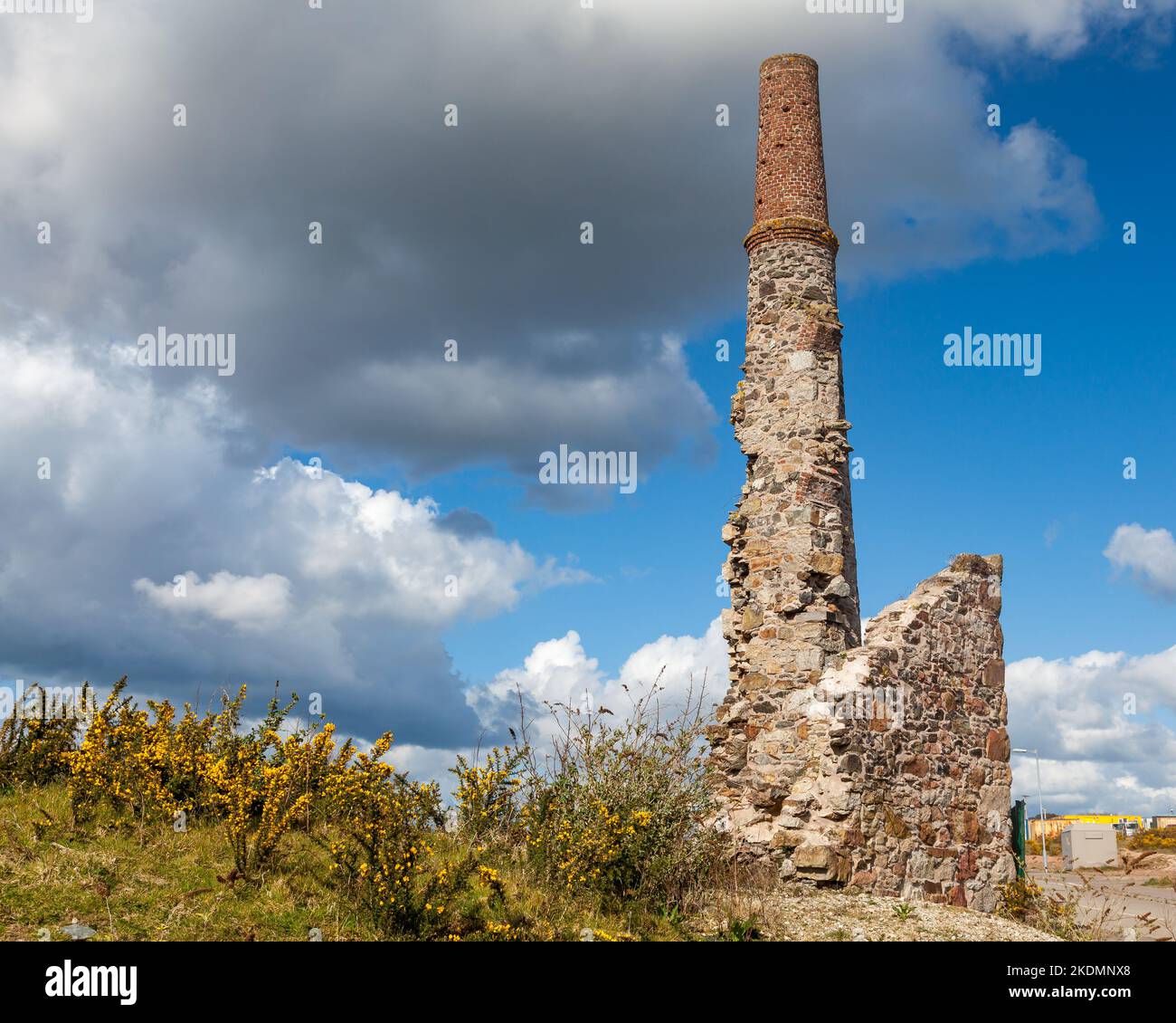 Cornish Engine House at Hallenbeagle Mine near Redruth Cornwall England ...