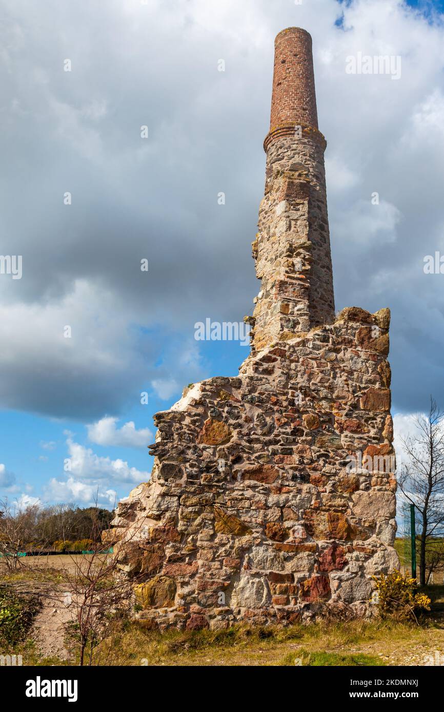 Cornish Engine House at Hallenbeagle Mine near Redruth Cornwall England ...