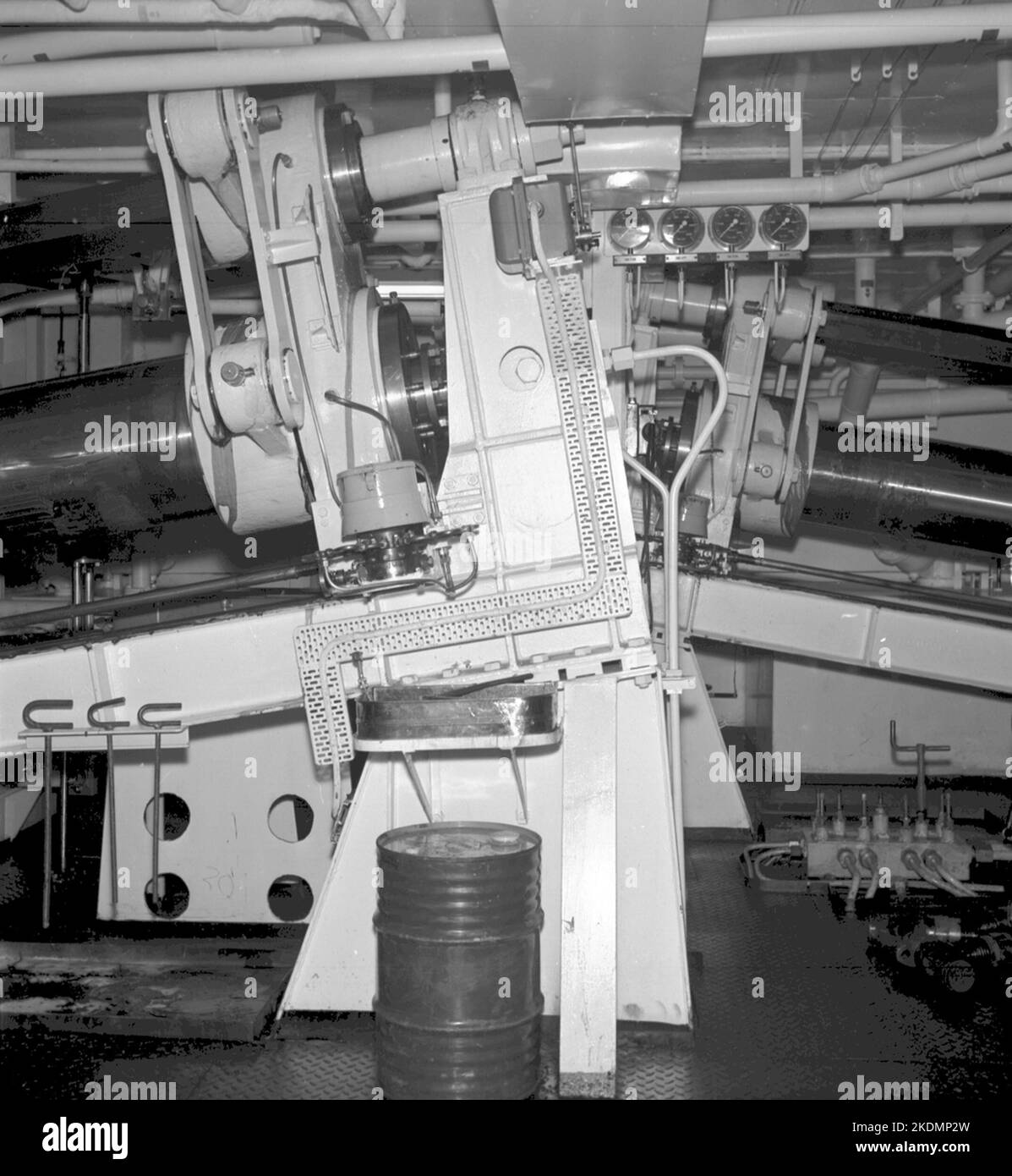 M/S Trelleborg. The engine room facilities Stock Photo - Alamy