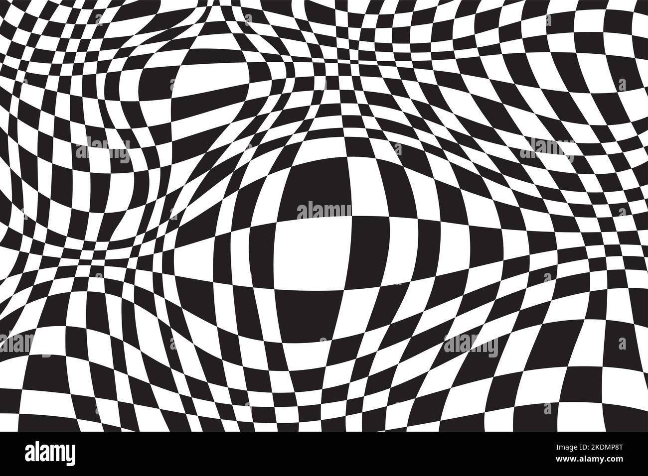 Abstract Black And White Checkered Background Geometric Pattern With