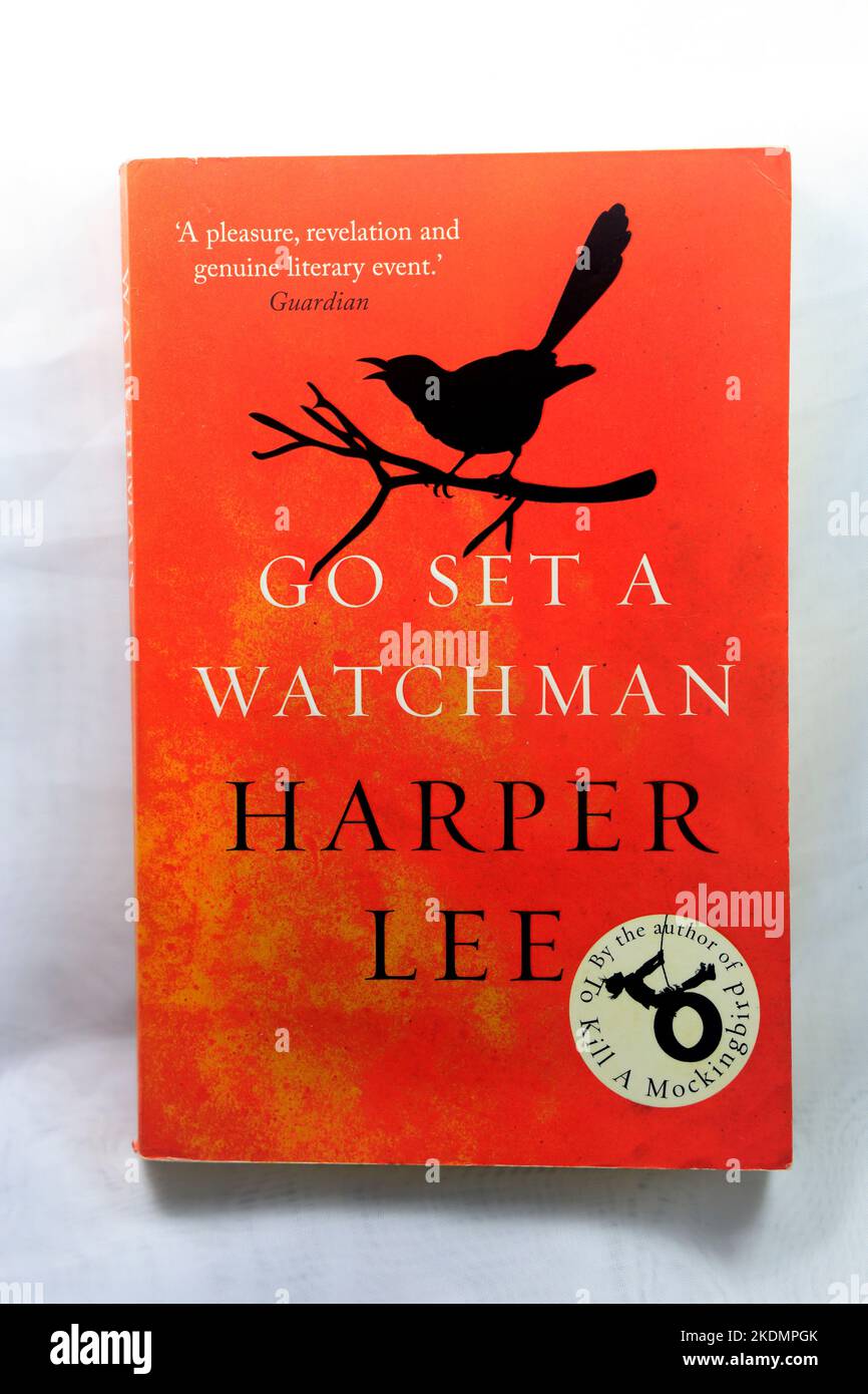Harper Lee. Go Set A Watchman. Paperback. Book cover. Studio set up ...