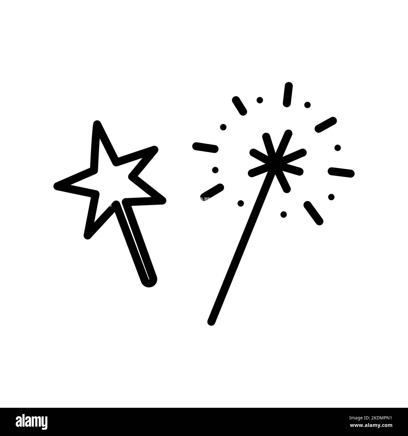 Christmas sparkler and star doodle. Elements of new year and xmas ...