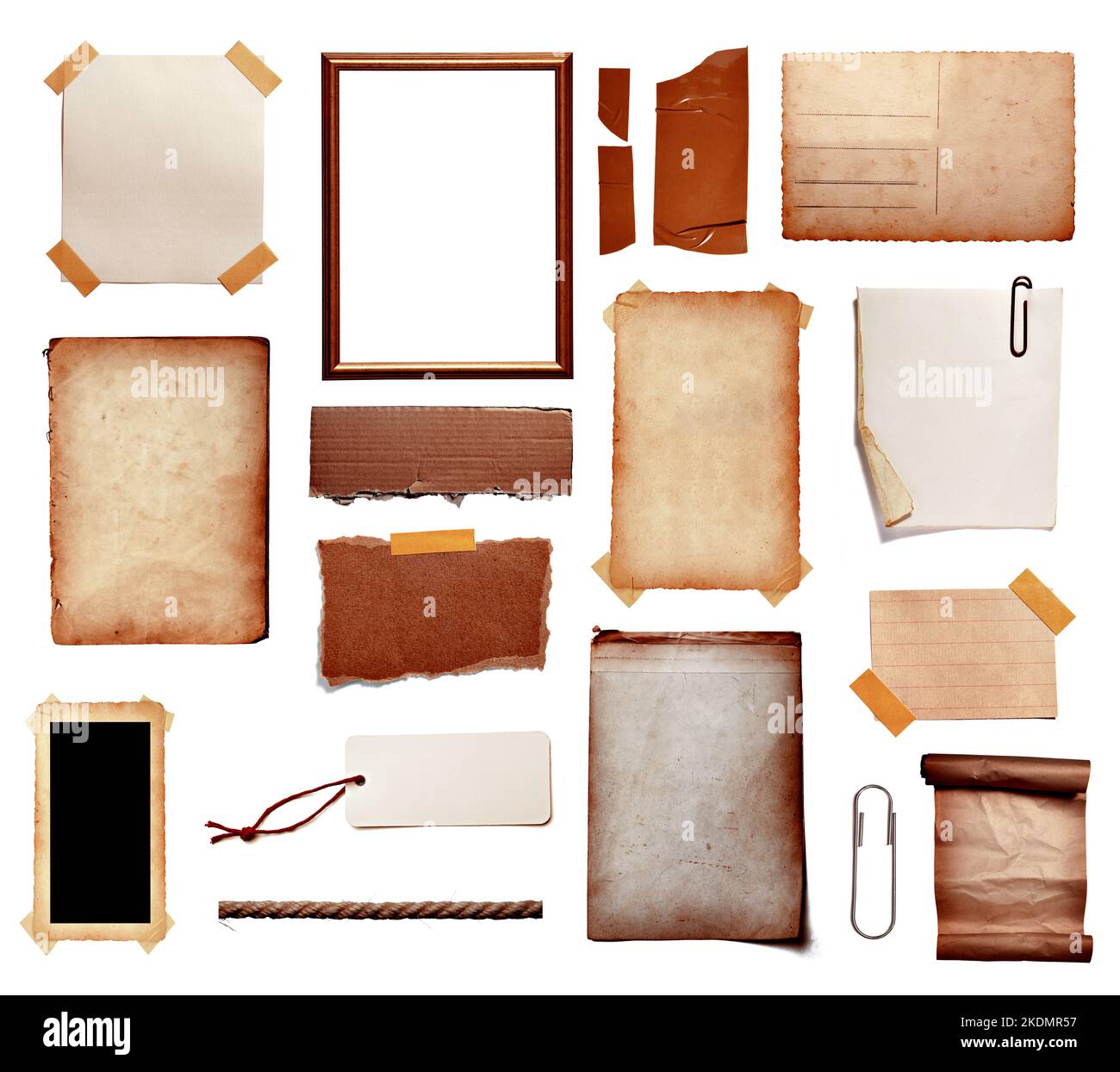 grunge vintage note paper price label adhesive tape Stock Photo - Alamy