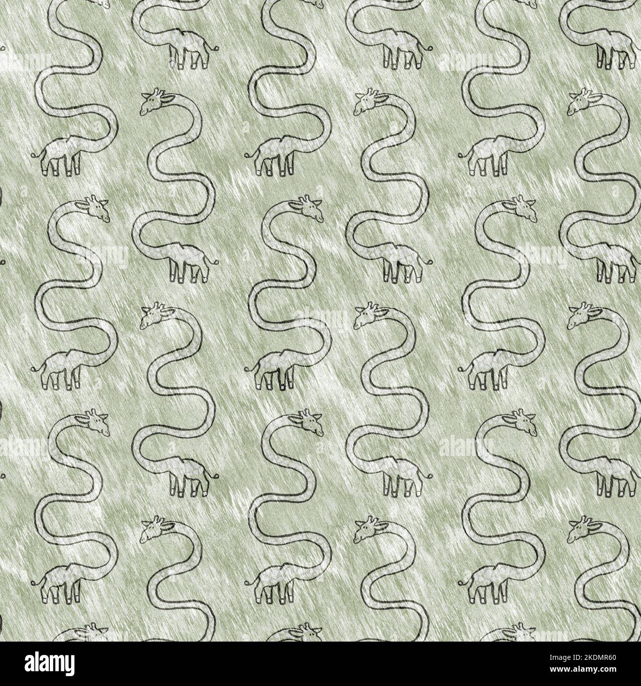 Cute safari wild giraffe animal pattern for babies room decor. Seamless ...