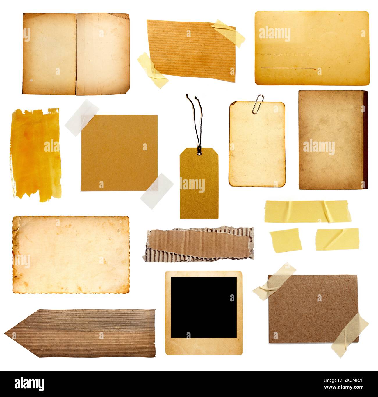 rope wooden sign vintage note paper price label adhesive tape Stock ...