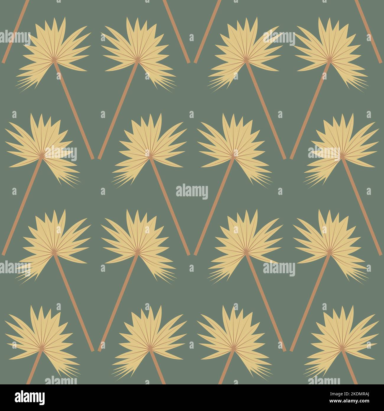 Boho seamless pattern with dry palm leaves Stock Vector Image & Art - Alamy