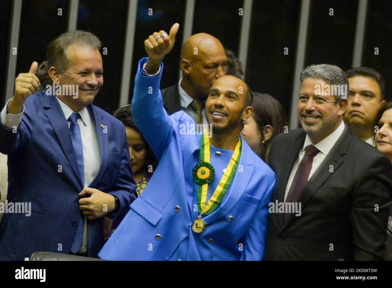 BRASÍLIA, DF - 07.11.2022: LIRA CONDECORA LEWIS HAMILTON - Photo ...