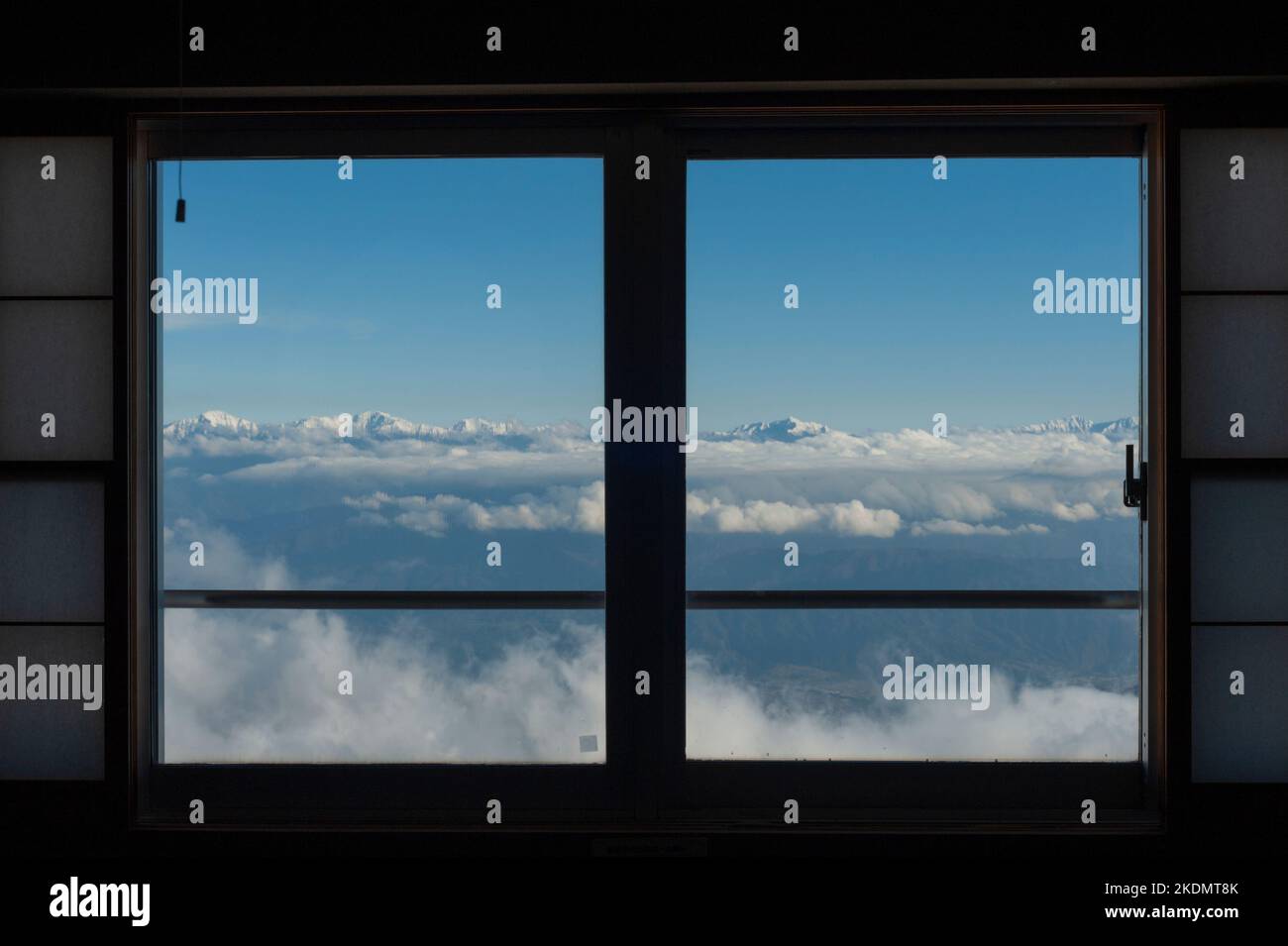 The view from Senjojiki Hotel, above Komagane in Japan’s central Alps ...