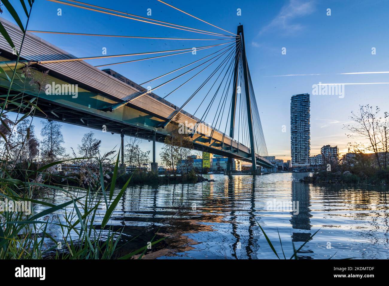 Subway u2 bridge donaustadtbrucke hi-res stock photography and images ...