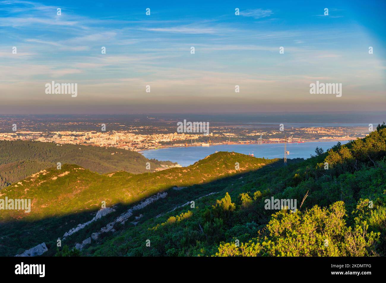 View of Setubal city from Arrabida Hills a natural paradise in Setubal ...