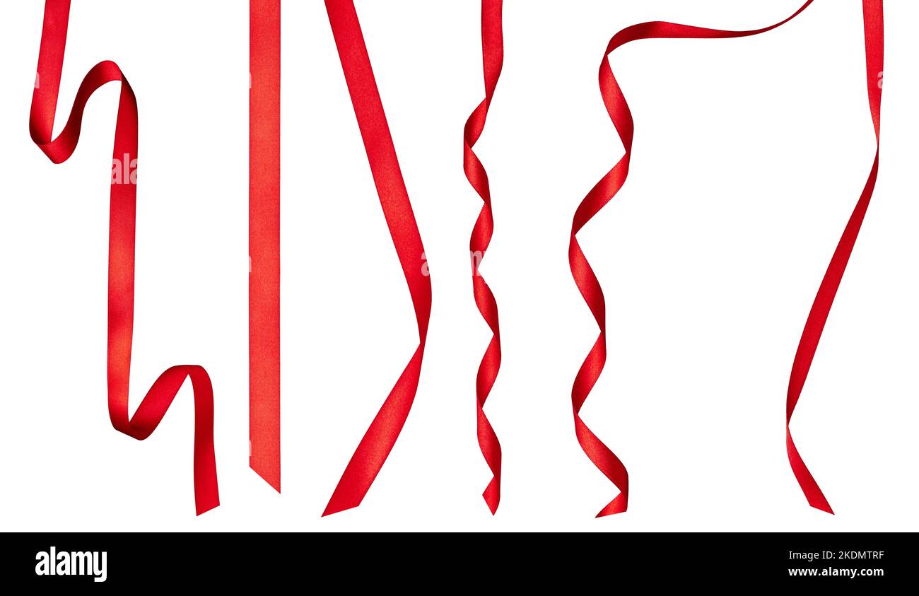 red ribbon bow celebration decoration Stock Photo - Alamy