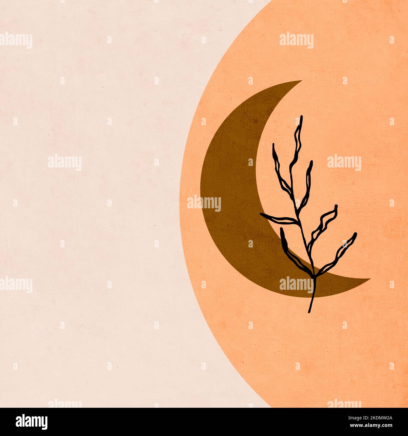 Printable trendy botanical card. Use for cover, wallpaper, wall art ...