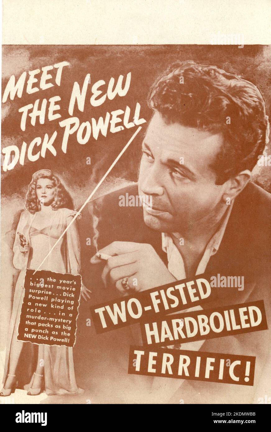 DICK POWELL as Philip Marlowe and CLAIRE TREVOR in MURDER, MY SWEET ...