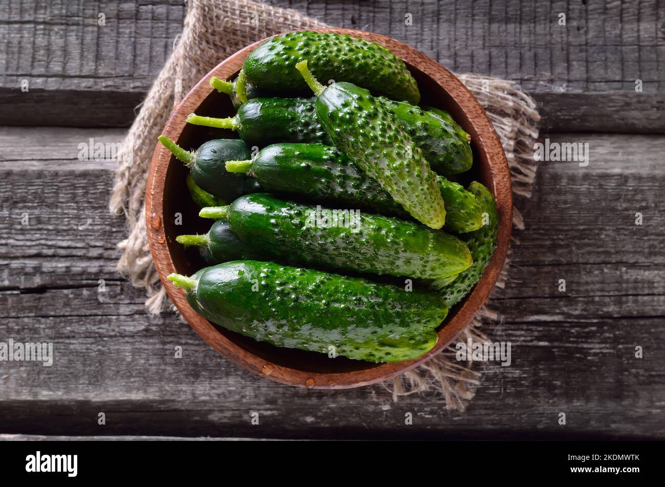 Fresh green cucumbers dill garlic hi-res stock photography and images ...