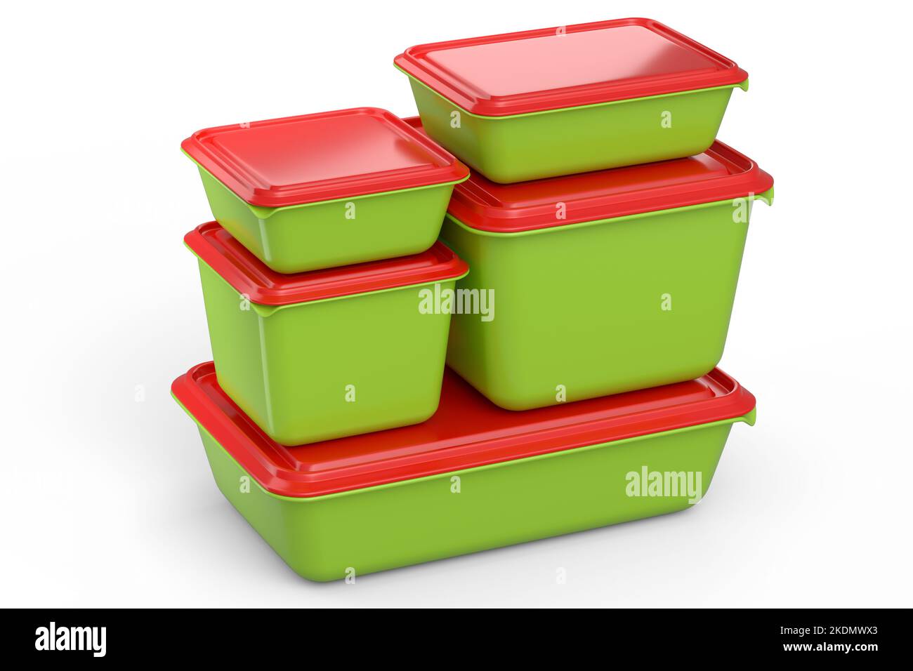 Set of food container for storing dishes, product tray box isolated on ...