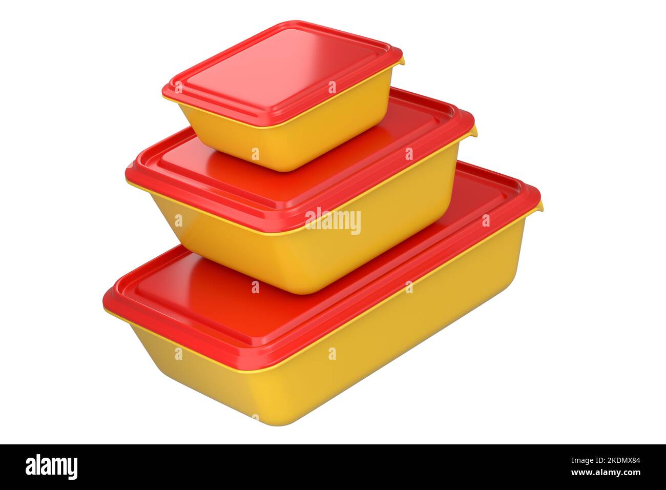 Set of food container for storing dishes, product tray box isolated on ...