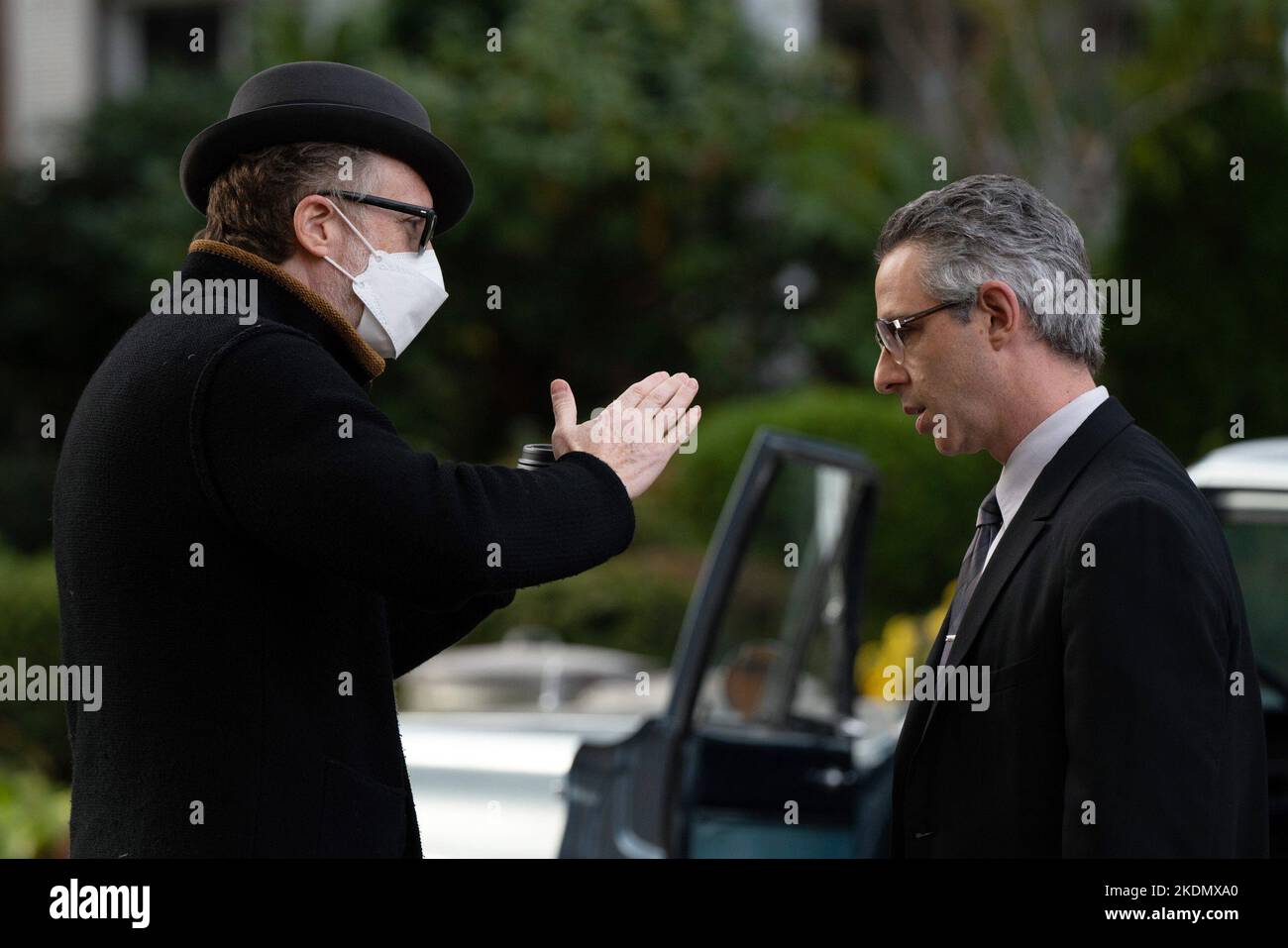 ARMAGEDDON TIME, from left: director James Gray, Jeremy Strong, on set ...