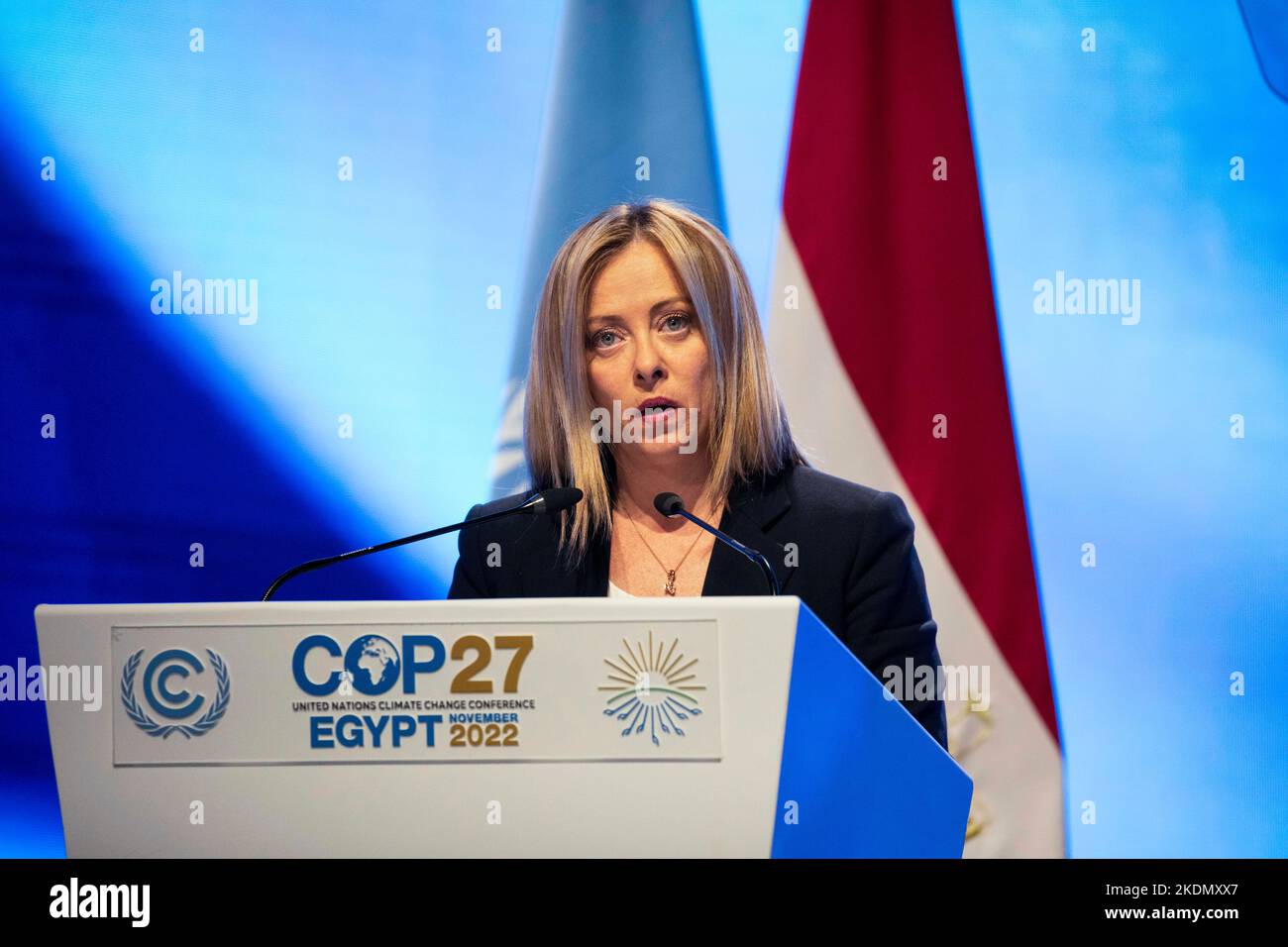 Sharm El Sheikh, Egypt. 07th Nov, 2022. Italian Prime Minister Giorgia ...
