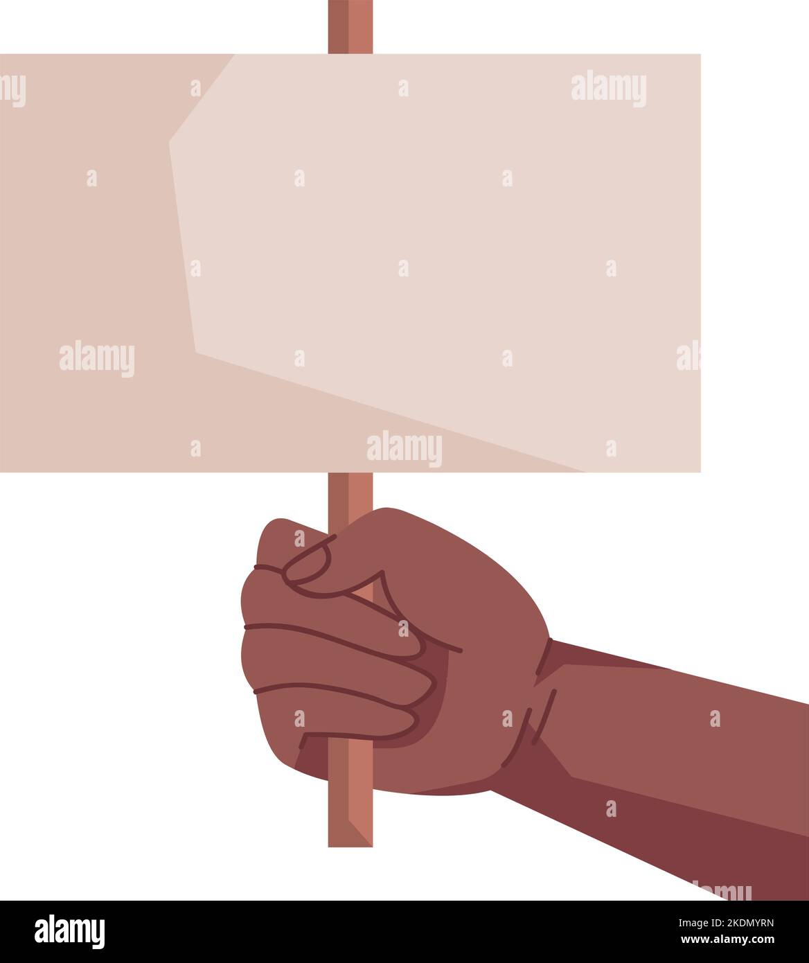 hand lifting banner protest Stock Vector Image & Art - Alamy