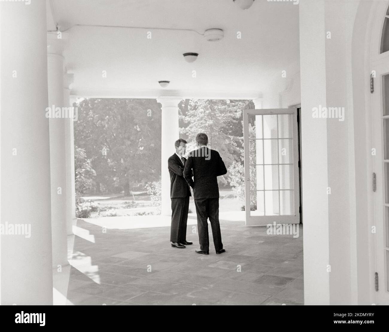 President JFK confers with Attorney General. Robert F. Kennedy ...