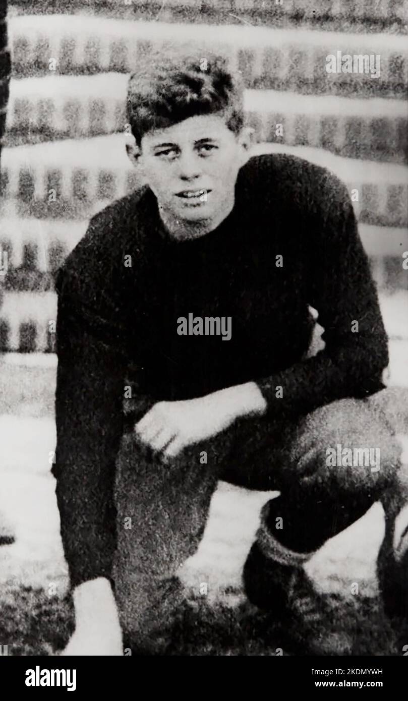 ohn F. Kennedy Wire Photograph. 16 years old Stock Photo - Alamy