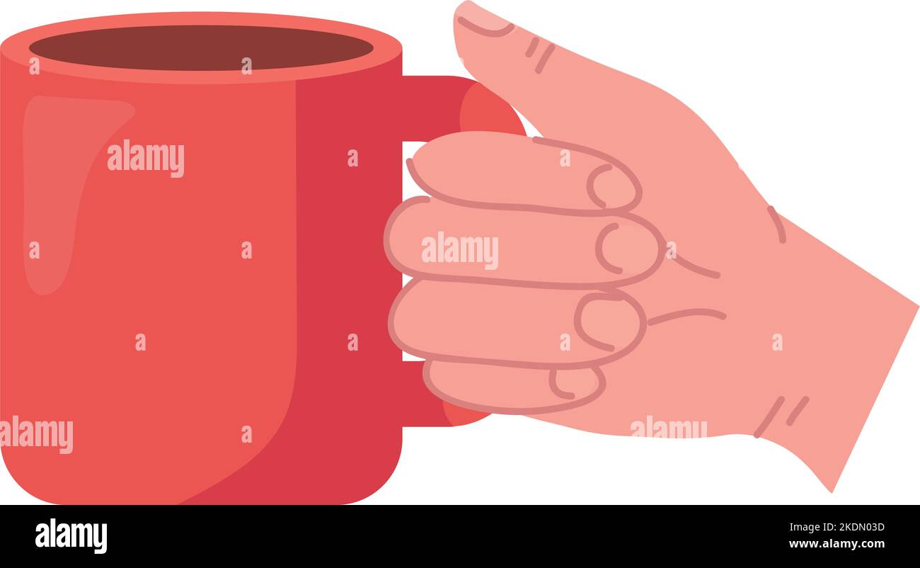 Hand lifting mug drink hi-res stock photography and images - Alamy