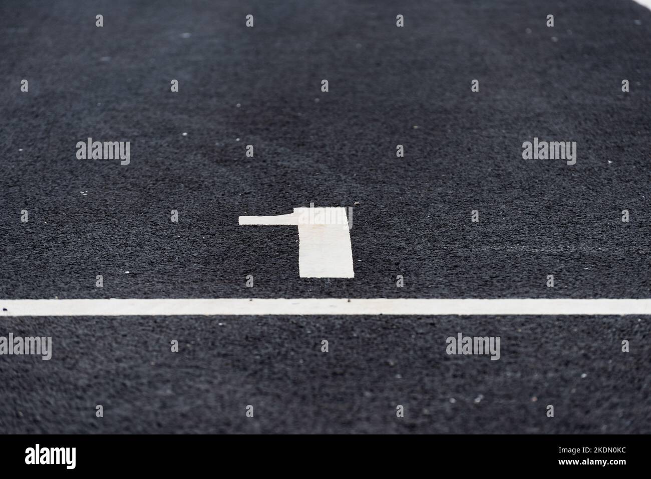 Number one on asphalt hi-res stock photography and images - Alamy