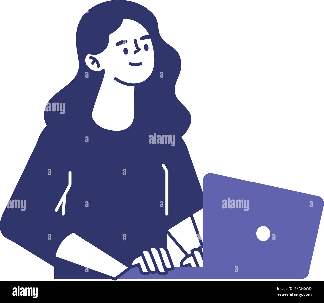 woman using laptop Stock Vector Image & Art - Alamy