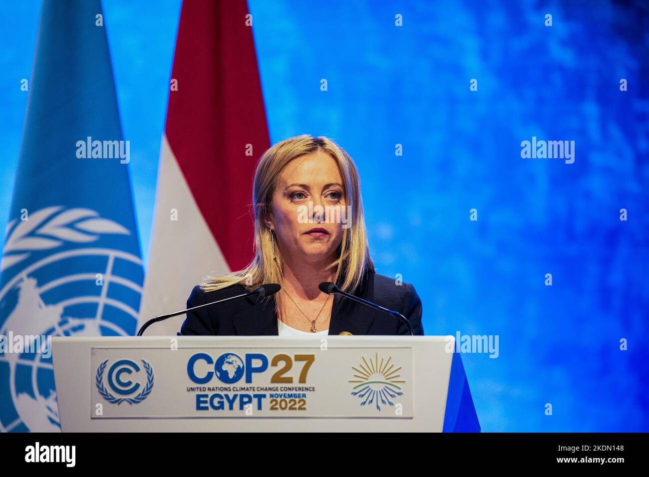 Sharm El Sheikh, Egypt. 07th Nov, 2022. Italian Prime Minister Giorgia ...