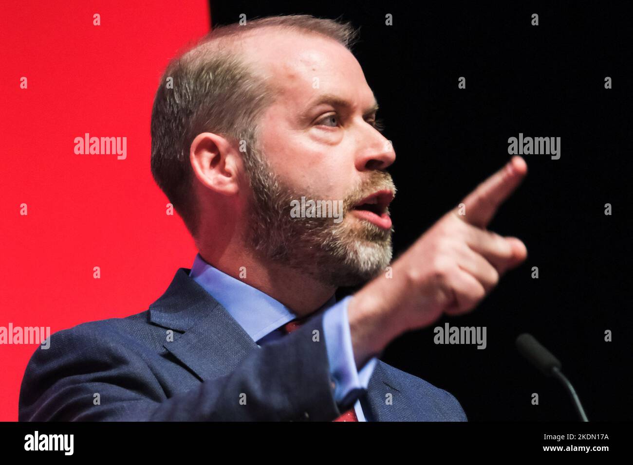 Jonathan Reynolds, (Shadow Secretary of State for Business and Industrial Strategy), addresses ...