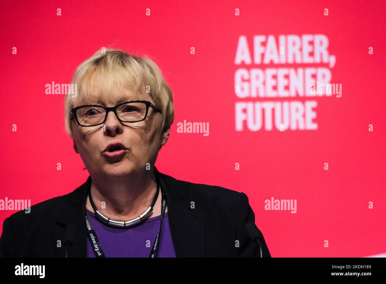 Angela Eagle opens conference photographed during the Labour Party ...