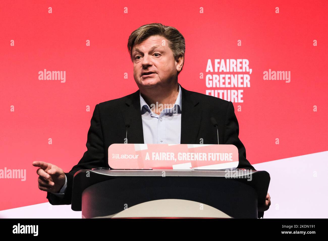 David Evans, general secretary of the Labour Party addresses conference ...