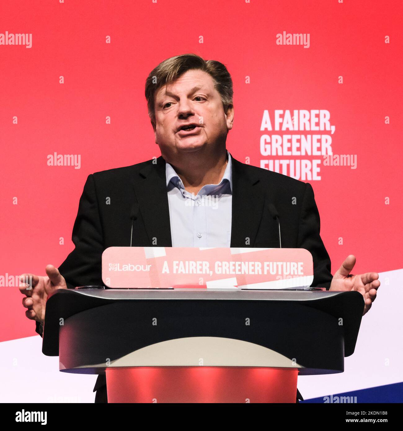 David Evans, general secretary of the Labour Party addresses conference. photographed during the ...