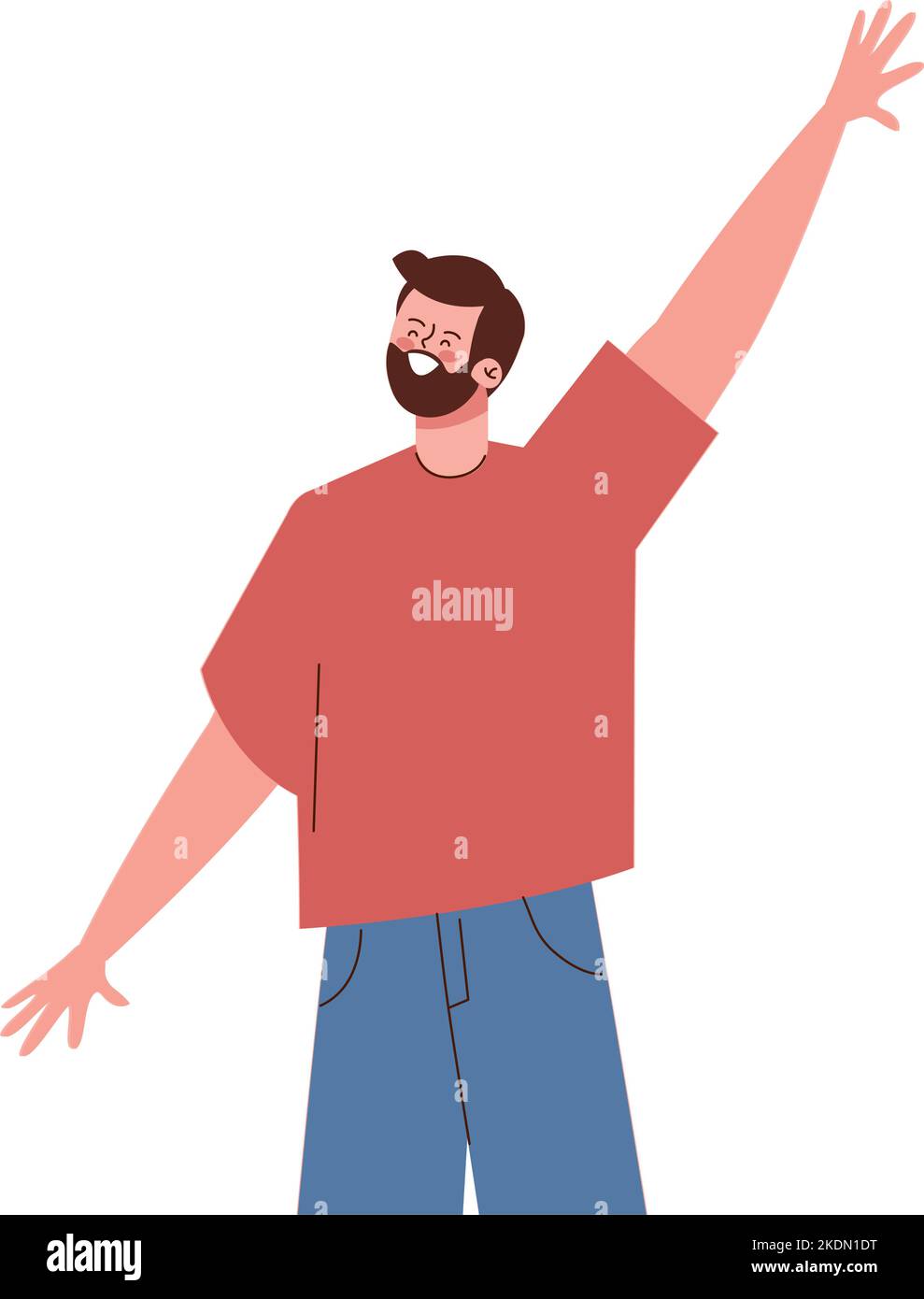 bearded man celebrating Stock Vector Image & Art - Alamy