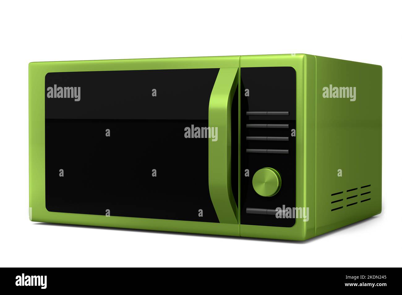 Microwave for heating food on kitchen isolated on white background. 3d ...