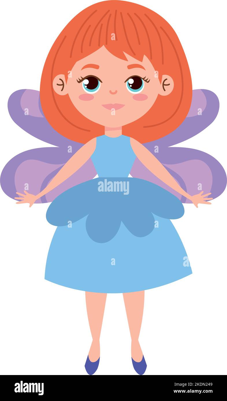 cute redhead fairy flying Stock Vector Image & Art - Alamy