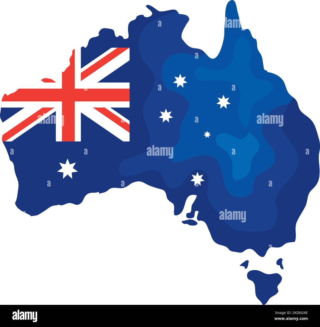 australian flag in map Stock Vector Image & Art - Alamy