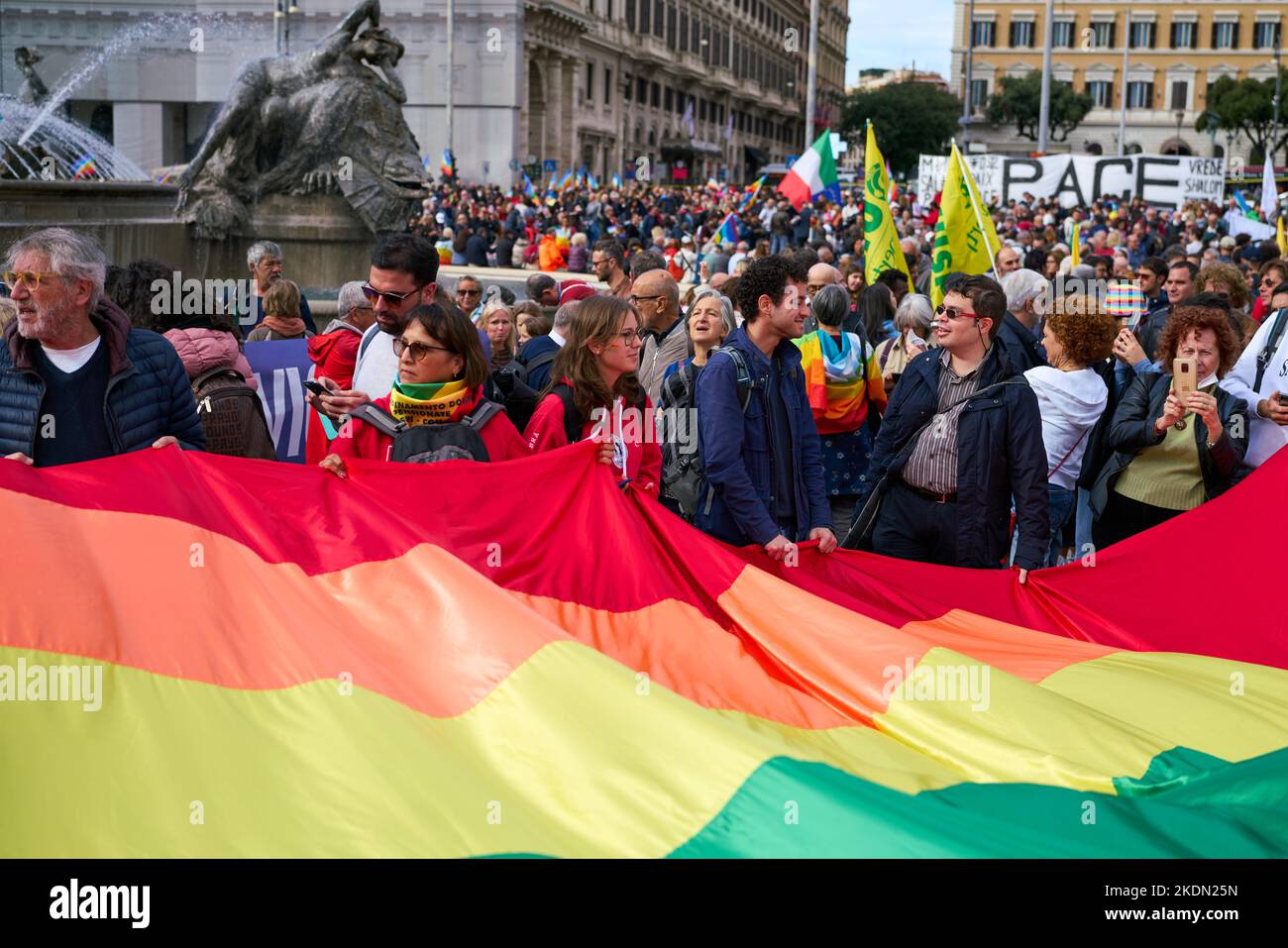 ROME, ITALY - 5 NOVEMBER 2022: National Peace Demonstration for Russo ...